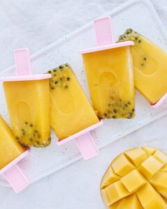 Mango and passionfruit ice blocks – The Mobile Nutritionist